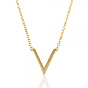 Dainty V Necklace, Gold Necklace, Silver Necklace, Minimalist Necklace ...