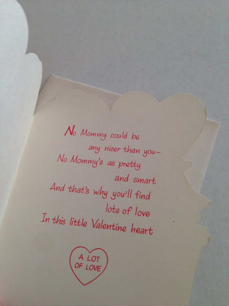 Vintage Valentine's Day Card for Mom From Child Juvenile - Etsy