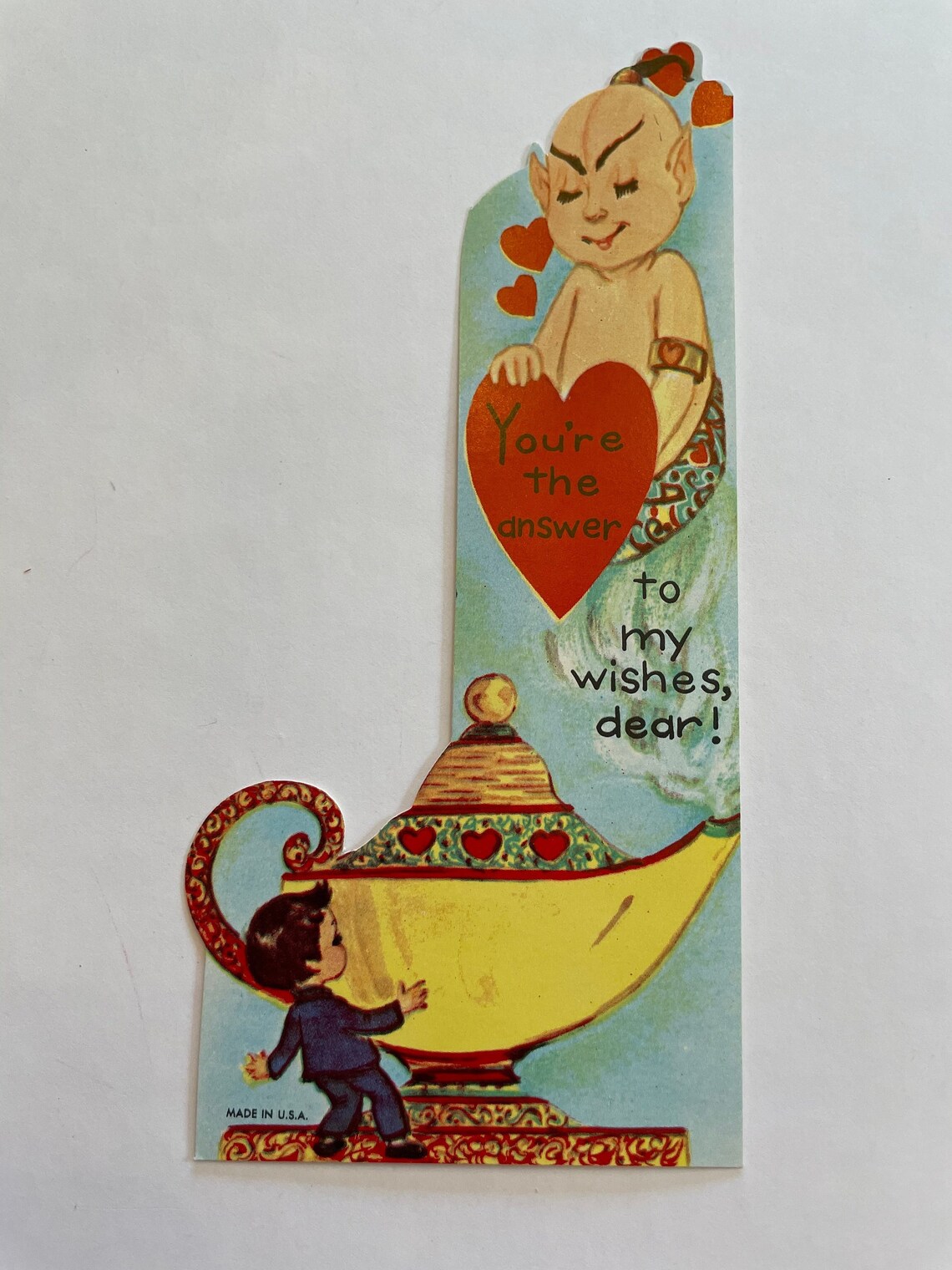 Vintage Valentine's Day Card Unused Valentine Genie Valentine Genie ...