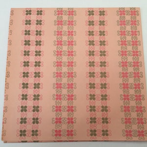 Vintage Gift Wrapping Paper - Pink and Gold Floral Scroll Stripes - All ...