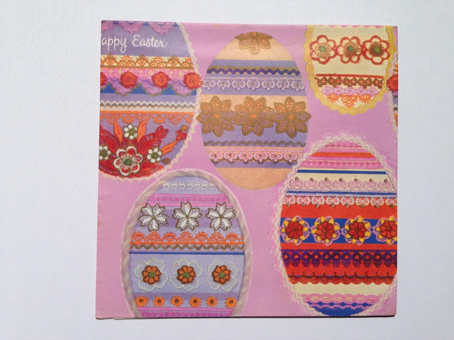 Vintage Gift Wrapping Paper - Happy Easter Paper - Photo Collage Large ...