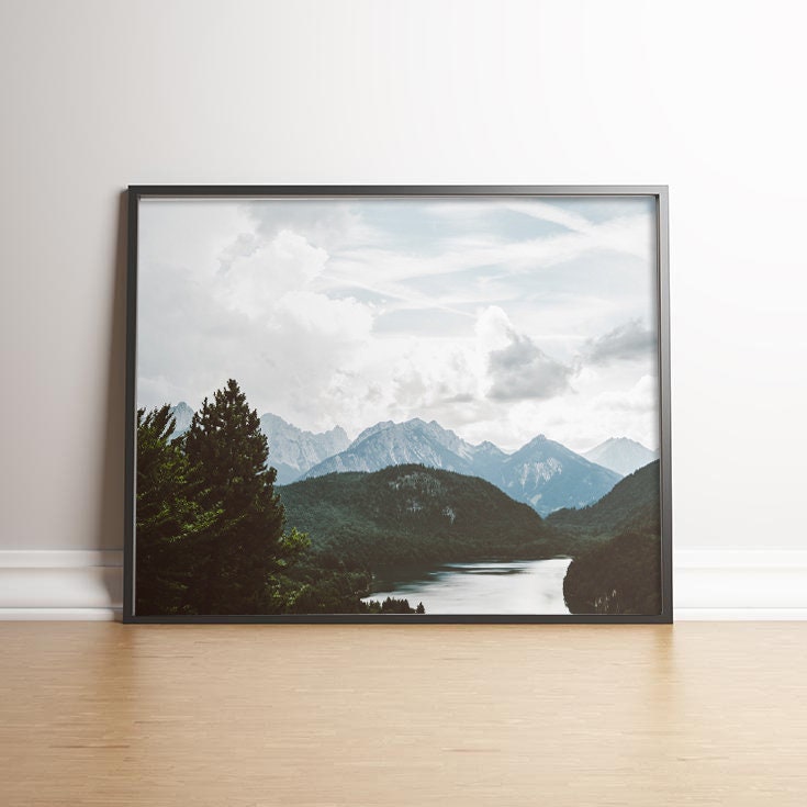 Alpsee Print, Mountain Lake Print, Mountain Photo Download, Printable ...