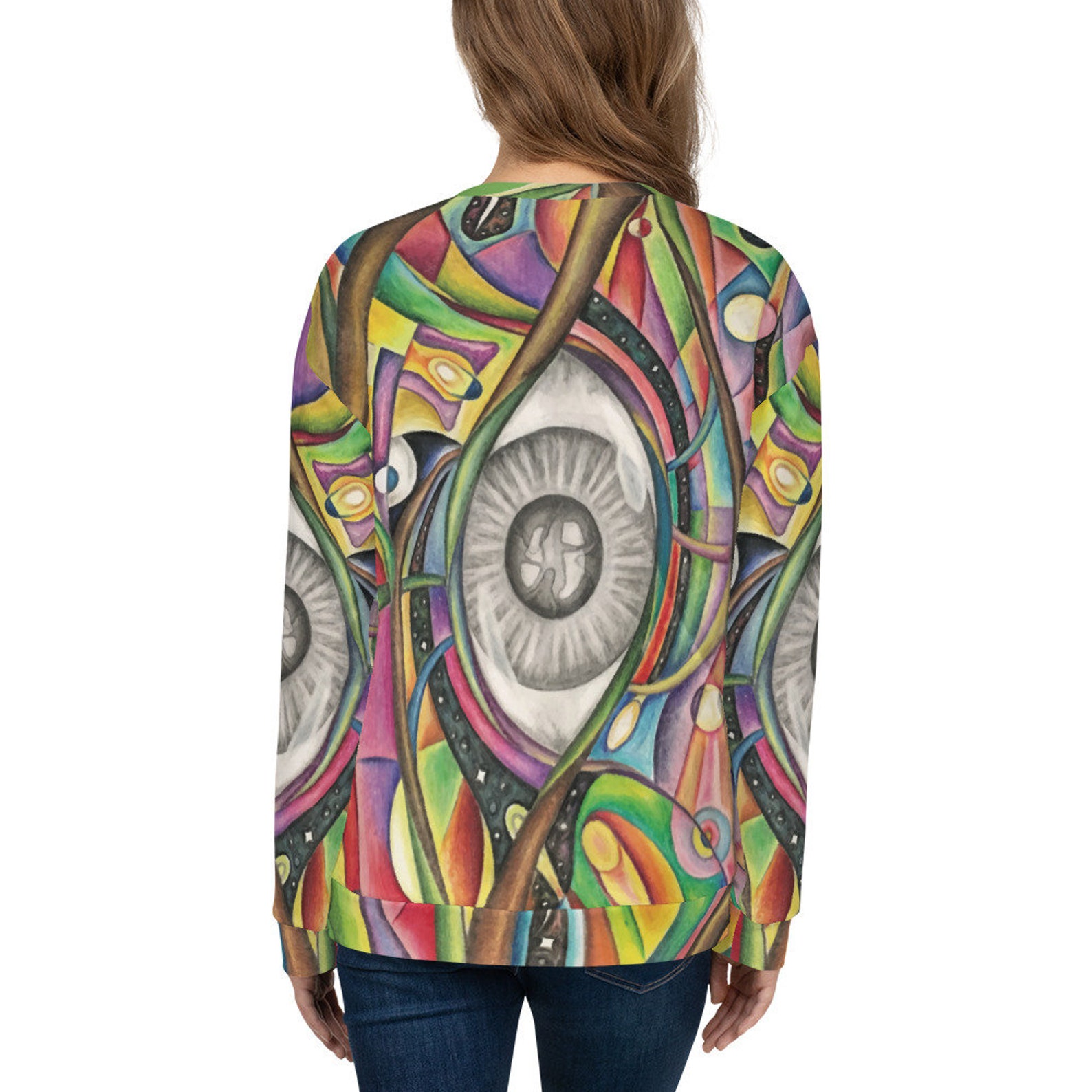 Artistic Sweatshirt Abstract Pattern Clothing Graphic | Etsy