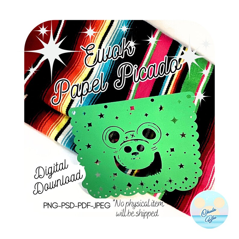 Ewok (wicket) Papel Picado Digital File (1 Design) / Star Wars / Party ...