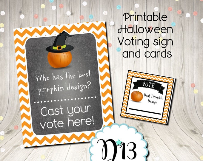 Pumpkin Decorating Voting Ballots DIY Digital Download - Etsy