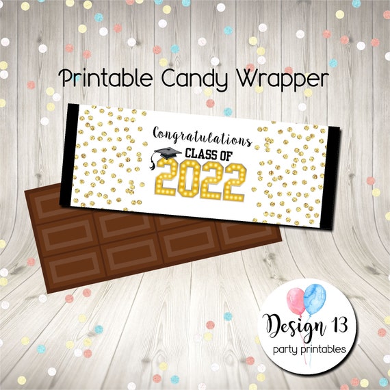 Graduation Congratulations Class of 2022 Candy Bar Chocolate Bar ...