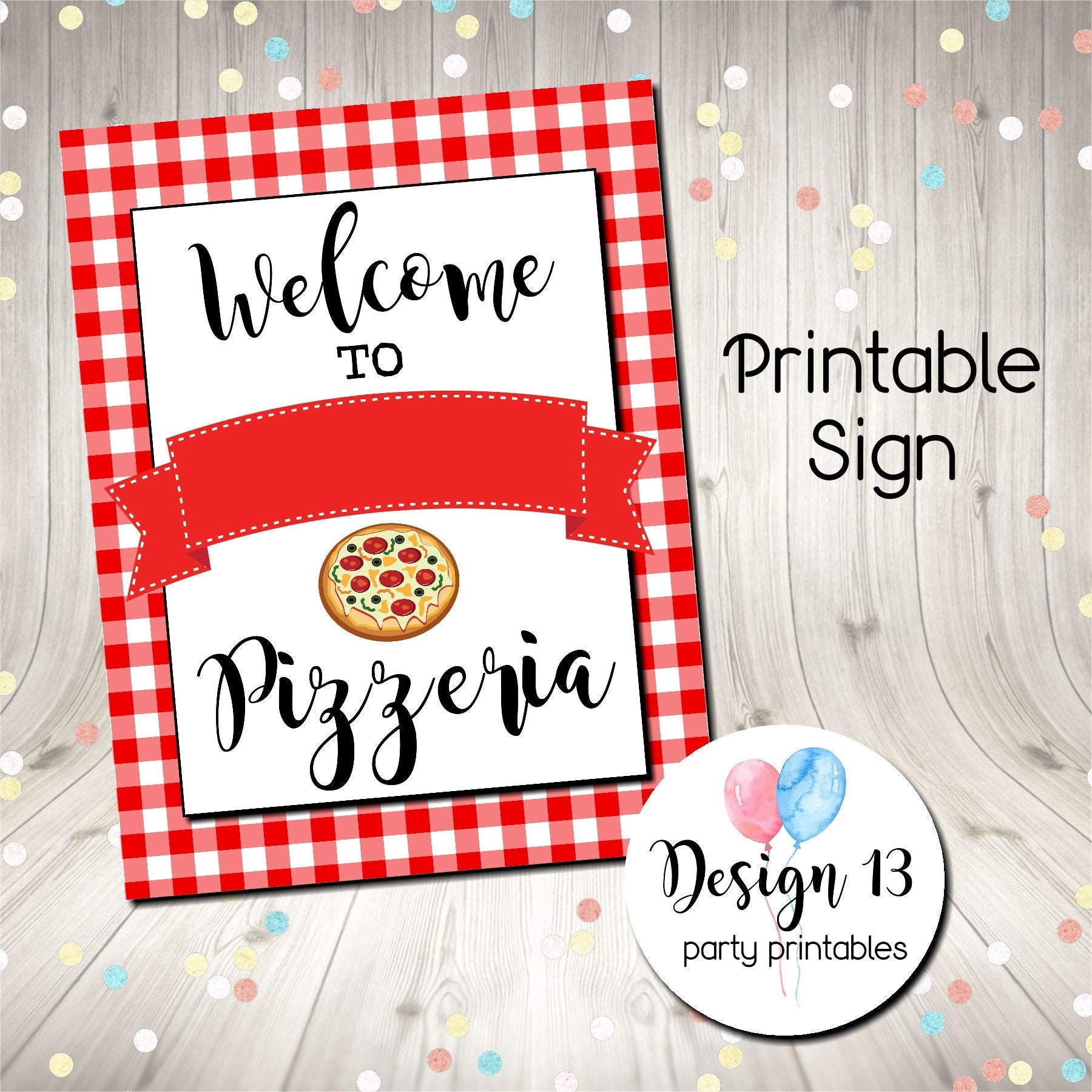 Welcome Sign Pizza Party - Etsy