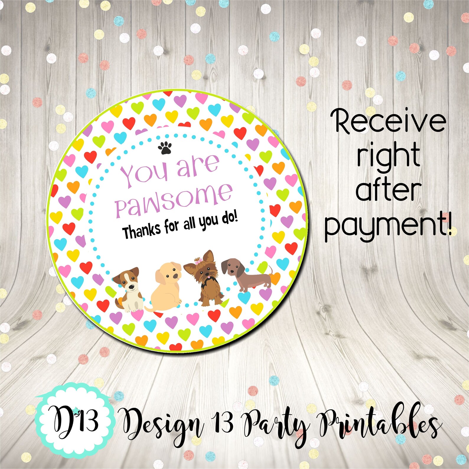 You Are Pawsome Puppy Tag Teacher Appreciation Favor Tag - Etsy