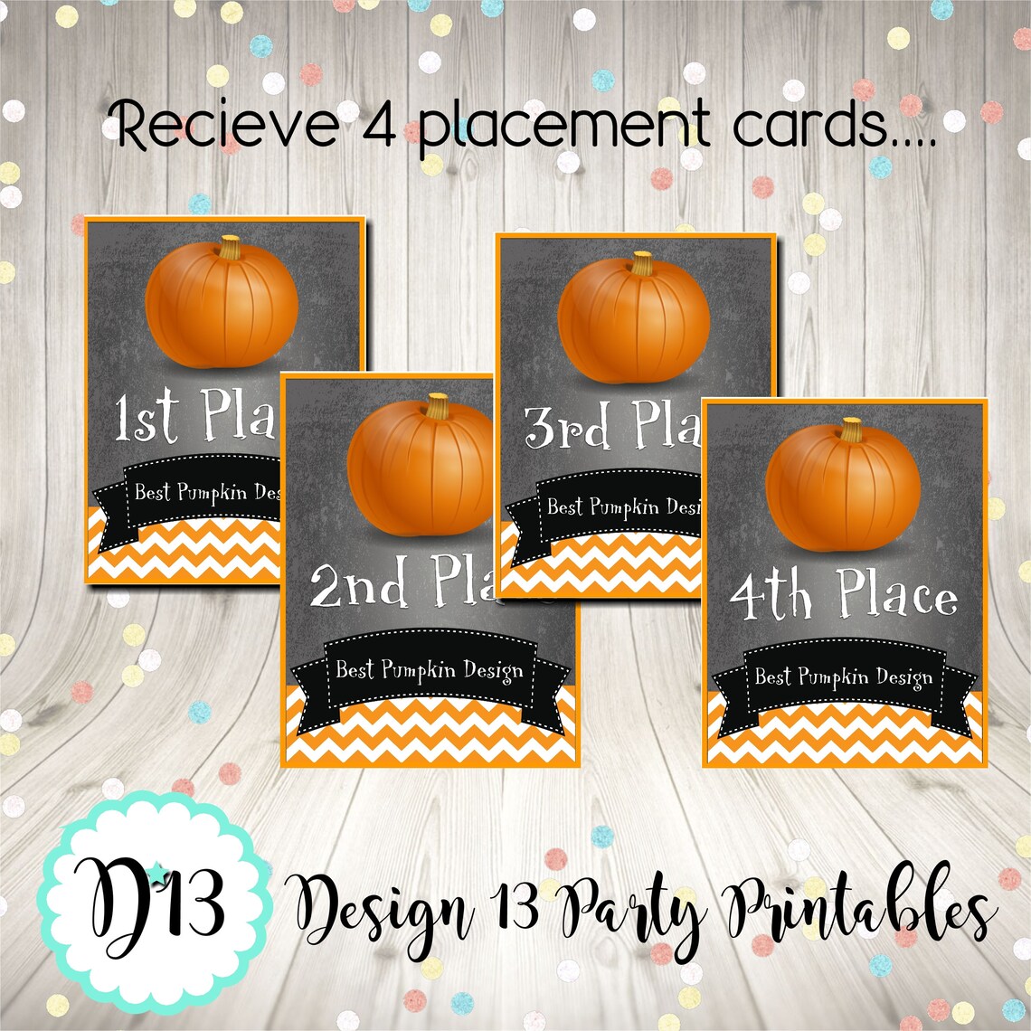Pumpkin Carving Contest Voting Cards and Awards Digital - Etsy Canada