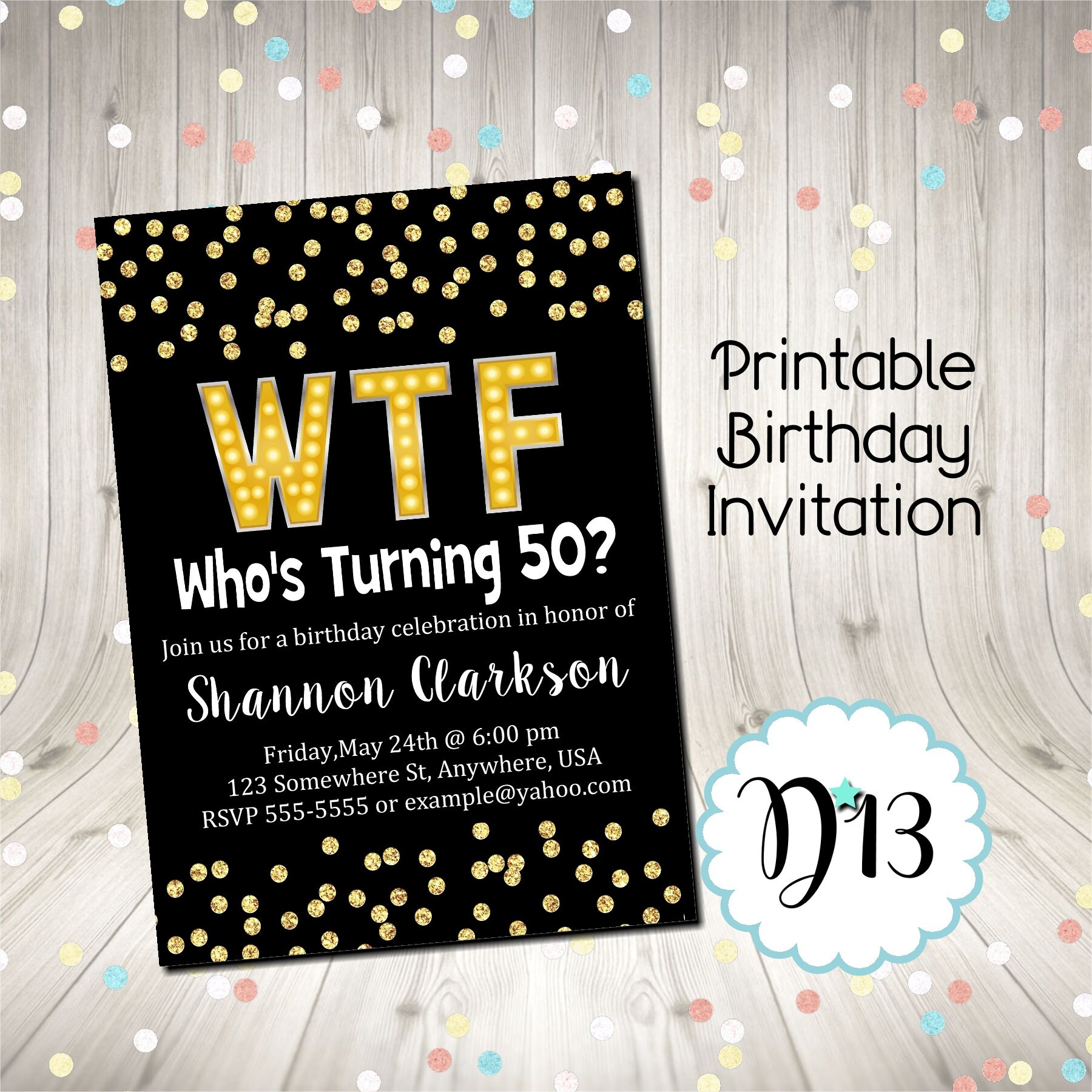 WTF Who's Turning 40 Who's Turning 50 40th 50th | Etsy WTF Who's Turning 40 Who's Turning 50 40th 50th | Etsy
