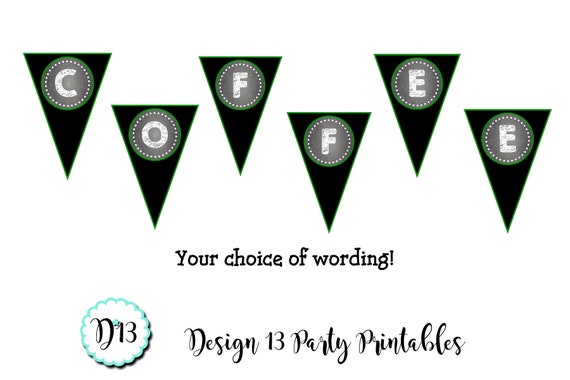 Coffee Party Frappe Frappy Birthday Banner Printable Digital Any ...