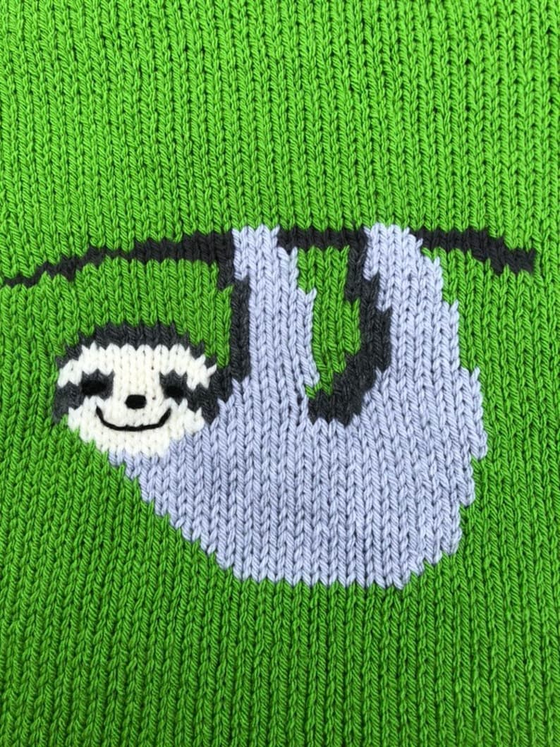 Sloth Baby Blanket Knitting Pattern Chunky/bulky Weight Yarn - Etsy