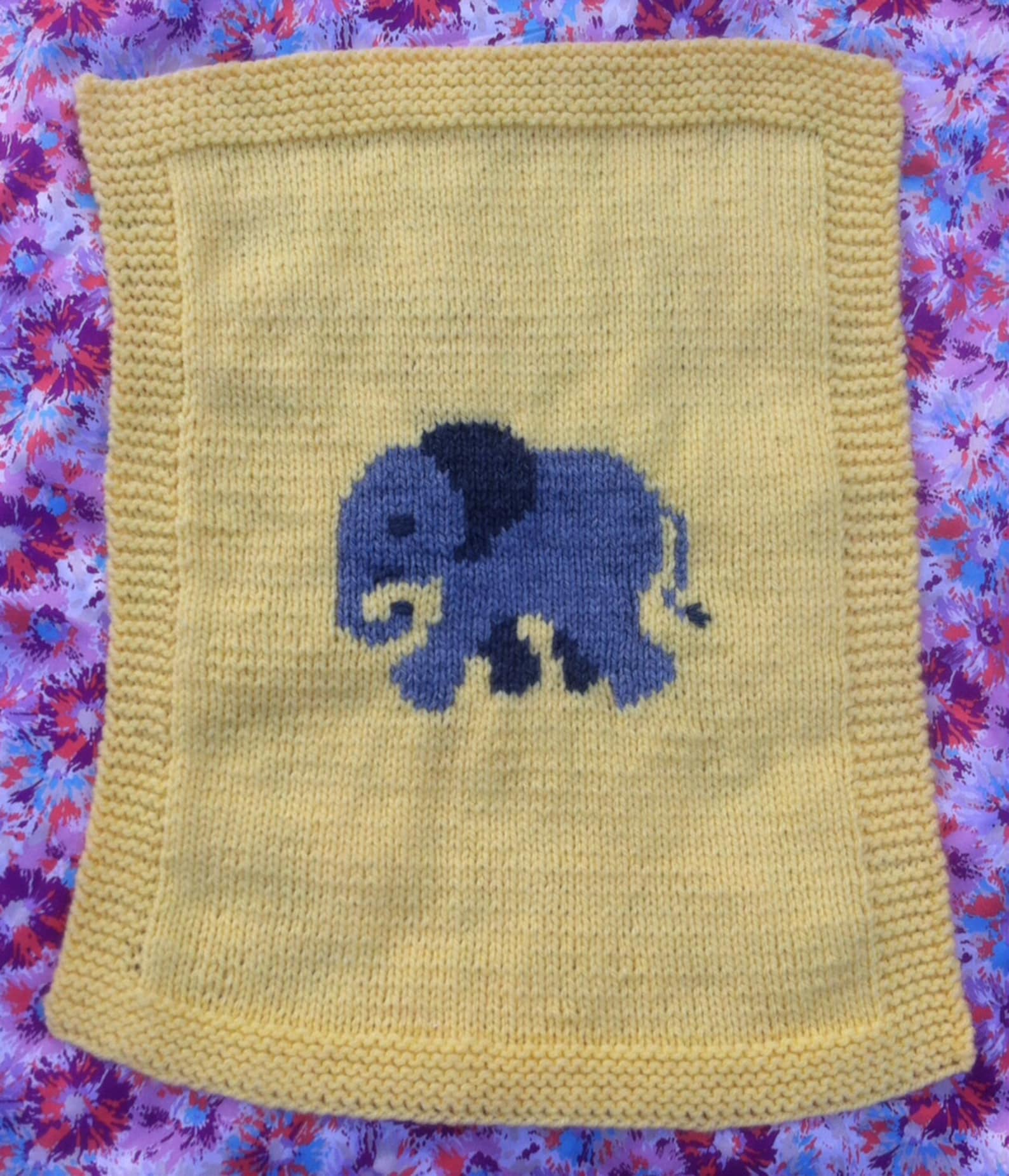 Elephant Baby Blanket Knitting Pattern - Etsy