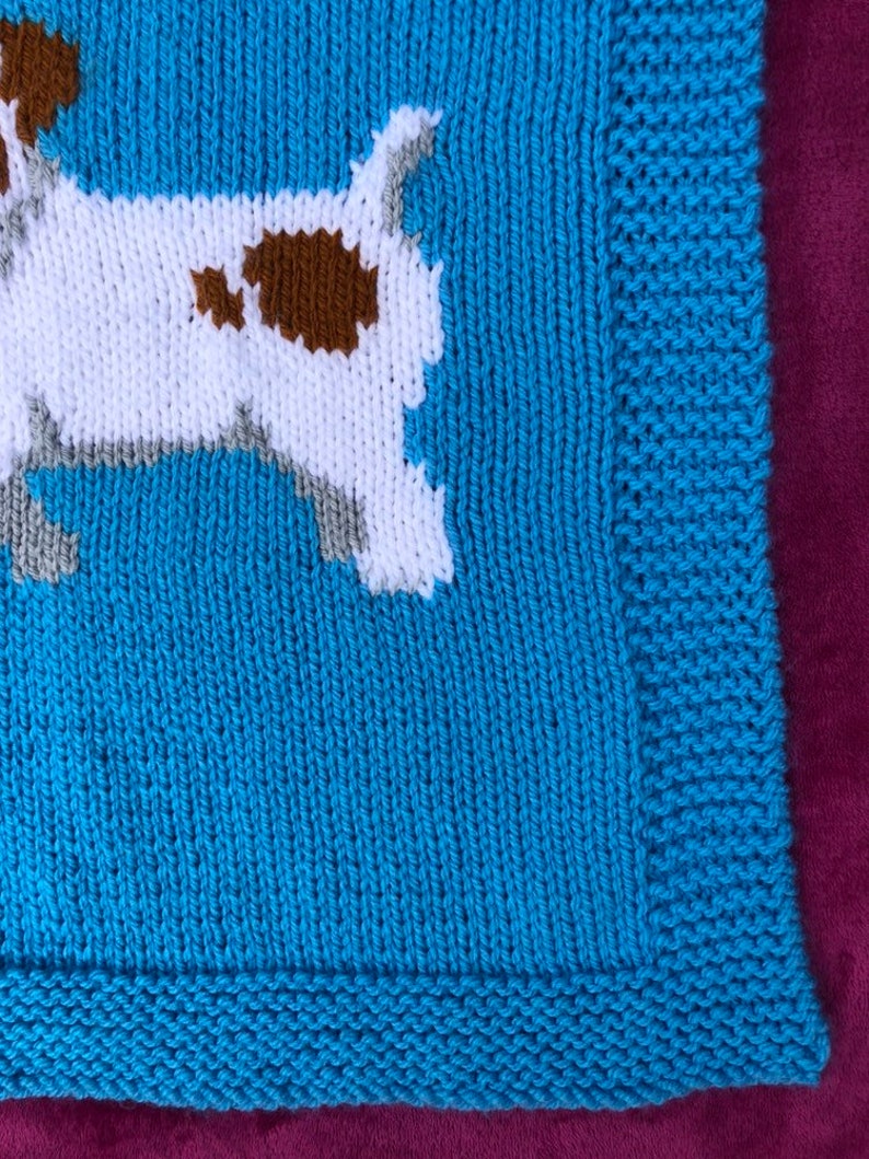 Jack Russell Baby Blanket Knitting Pattern - Etsy UK