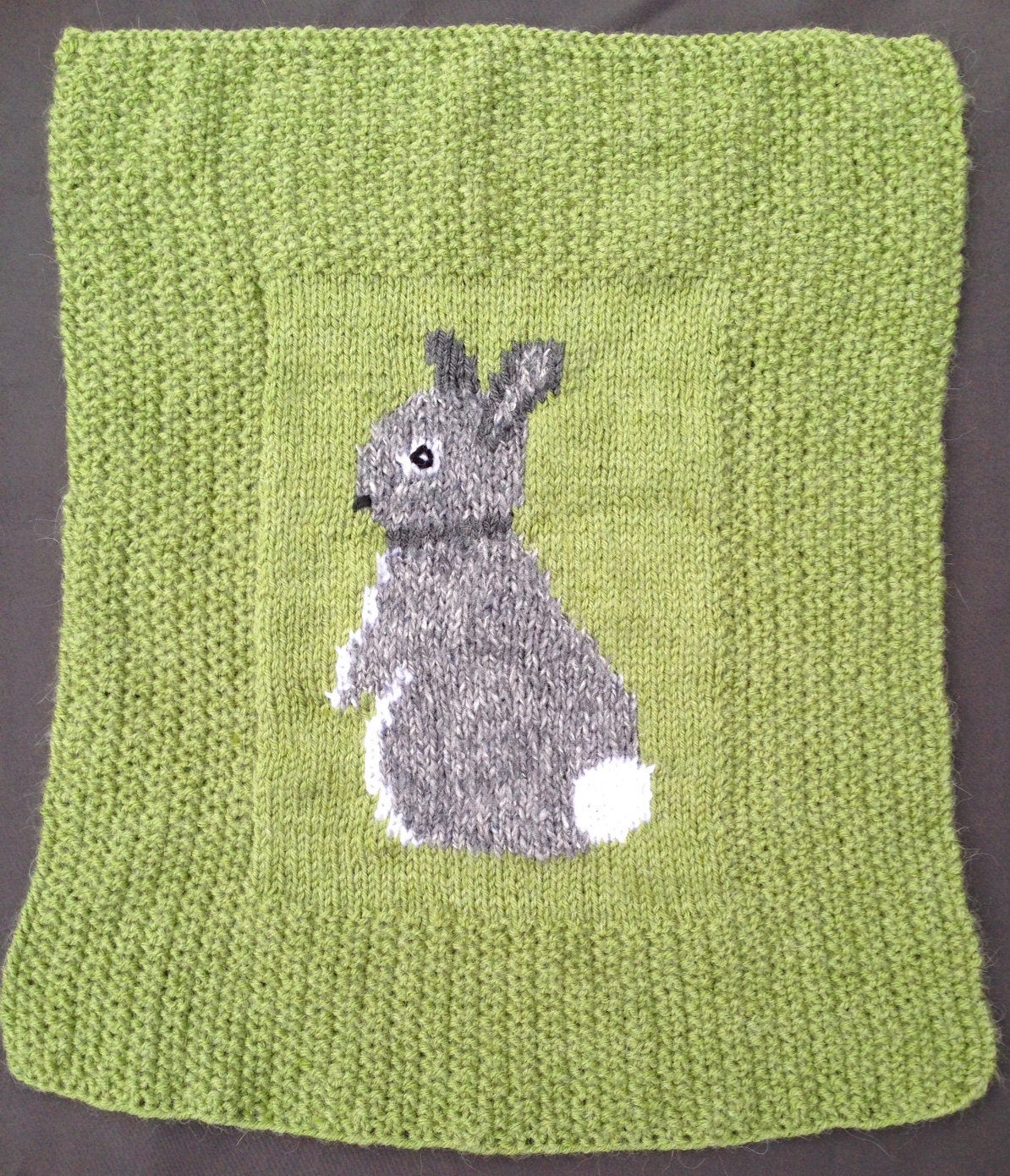 Rabbit Baby Blanket Knitting Pattern. - Etsy