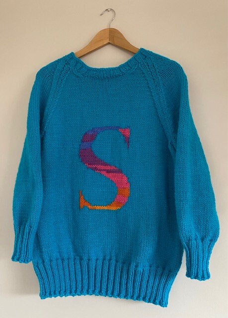 Letter S Sweater Knitting Pattern Sizes Small Medium and - Etsy UK