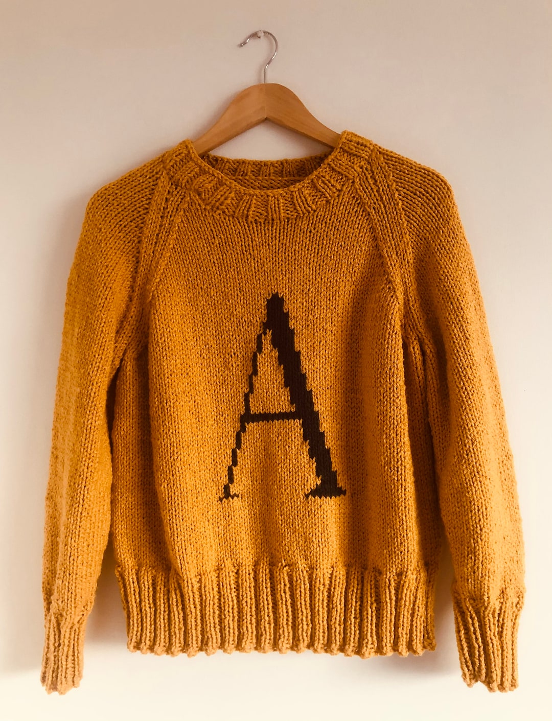 Letter A Sweater Knitting Pattern, Chunky/bulky Weight Yarn. - Etsy