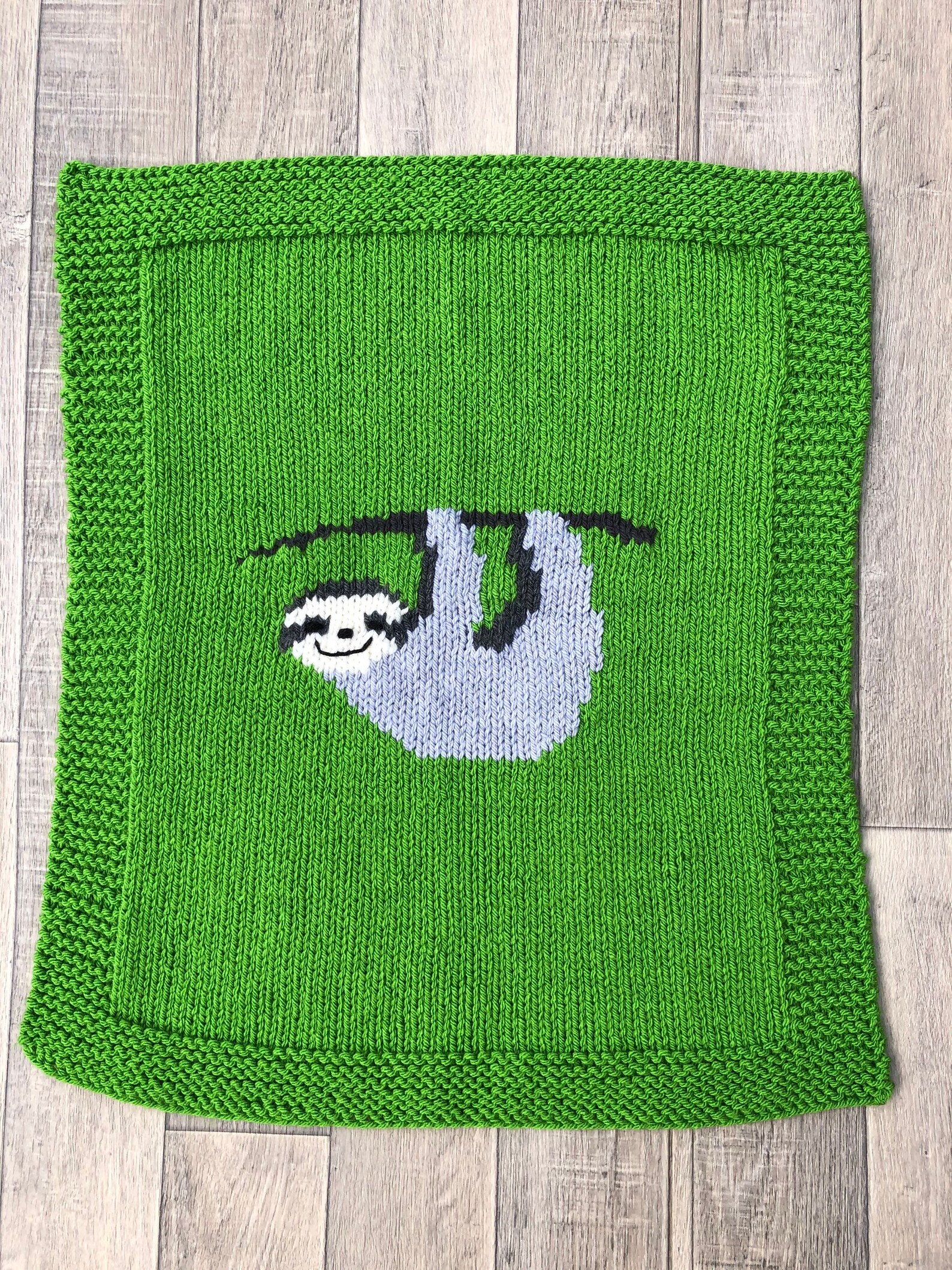 Sloth Baby Blanket Knitting Pattern Chunky/bulky Weight Yarn - Etsy