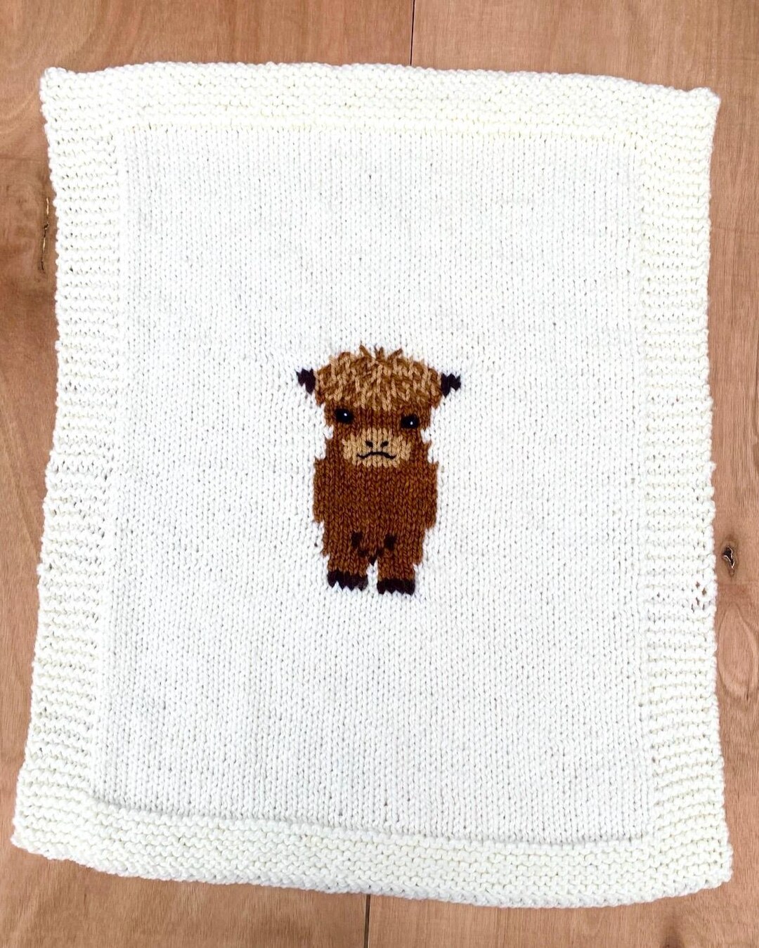 Highland Cow, Baby Blanket, Knitting Pattern - Etsy