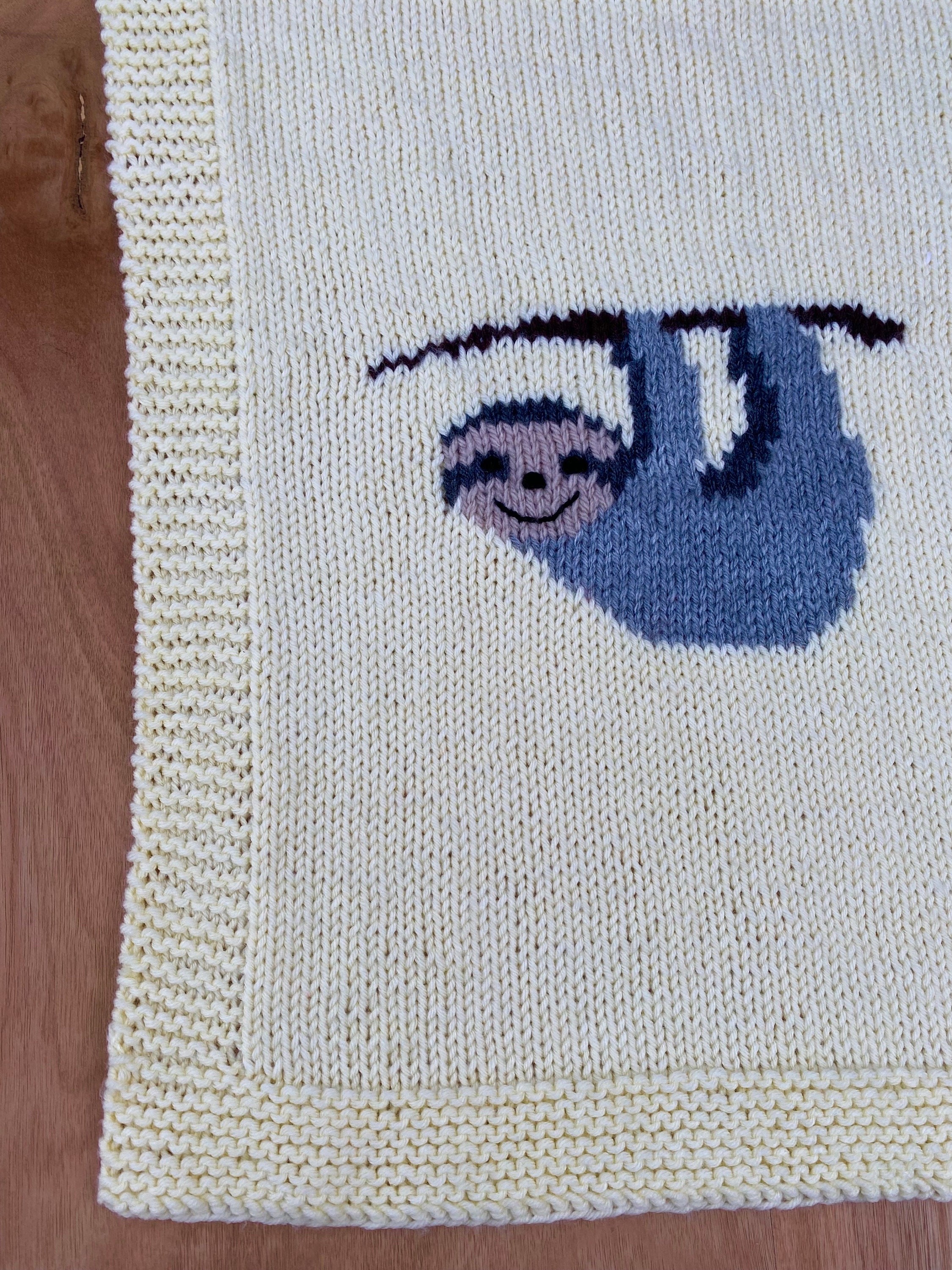 Sloth Baby Blanket, Knitting Pattern - Etsy