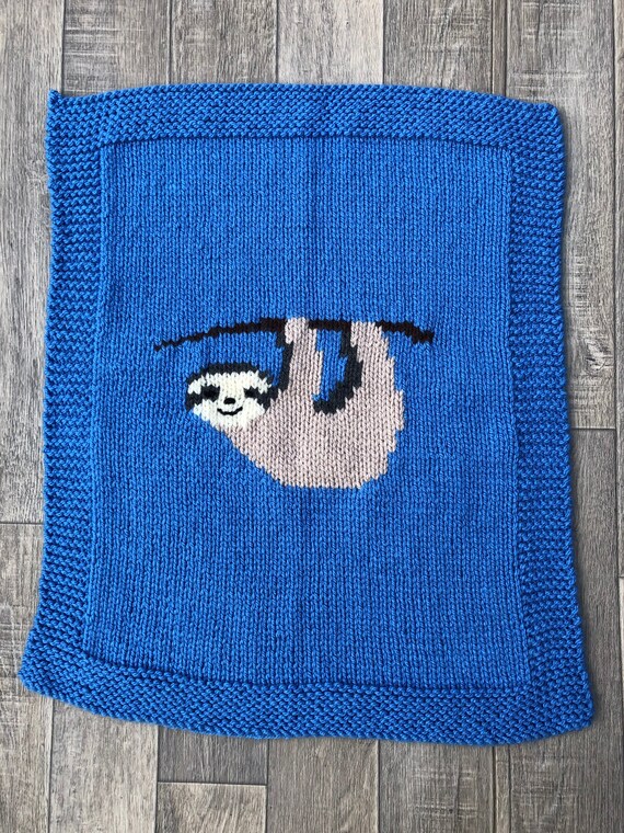 Sloth Baby Blanket Knitting Pattern Chunky/bulky Weight Yarn - Etsy Canada