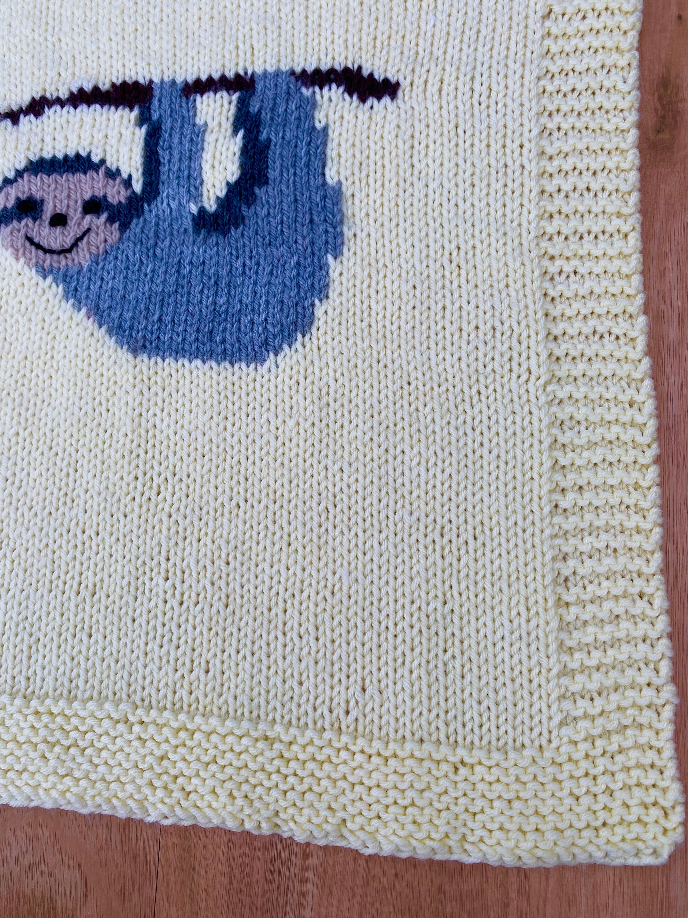 Sloth Baby Blanket, Knitting Pattern - Etsy UK