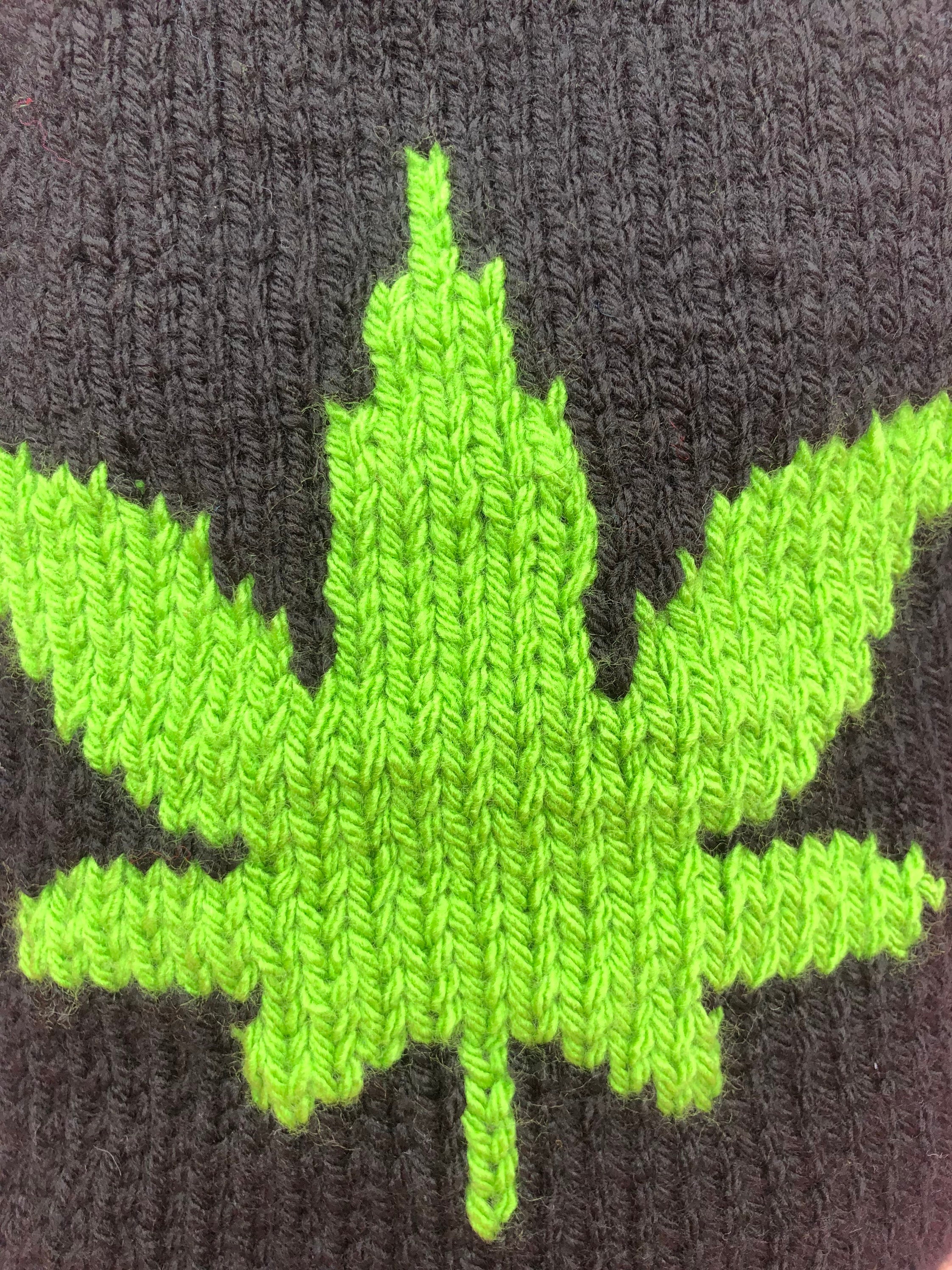 Pot Leaf Knitting Pattern Garden Leaf Knit Dishcloth [FREE Knitting