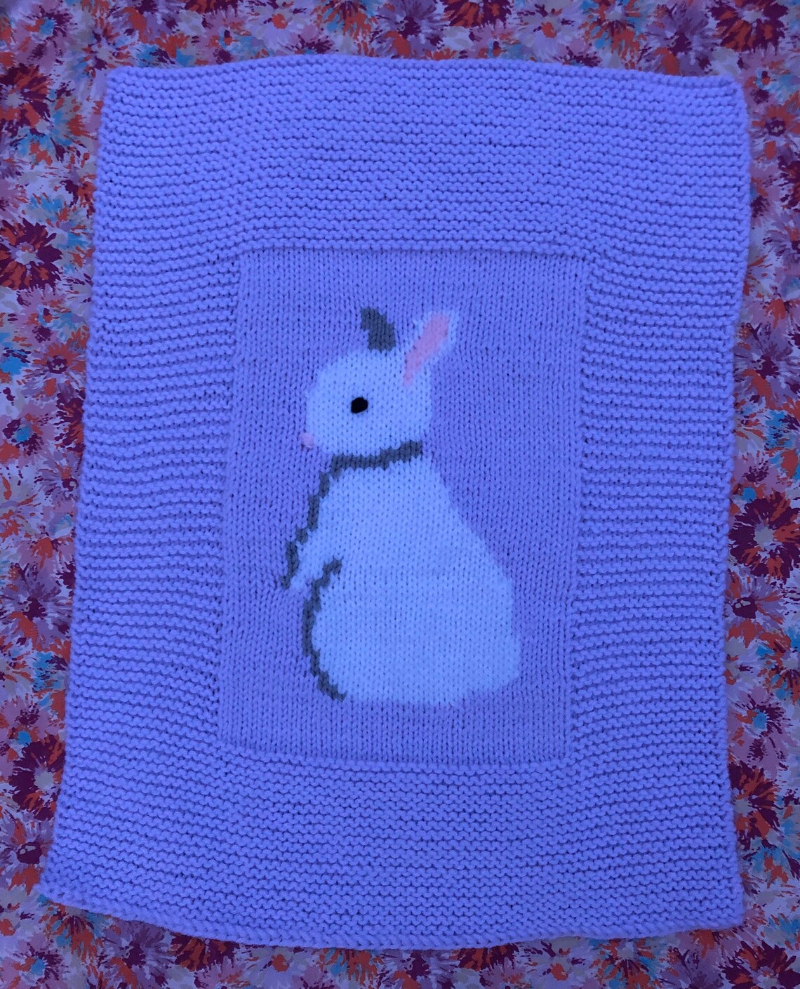 Rabbit Baby Blanket Knitting Pattern - Etsy Australia