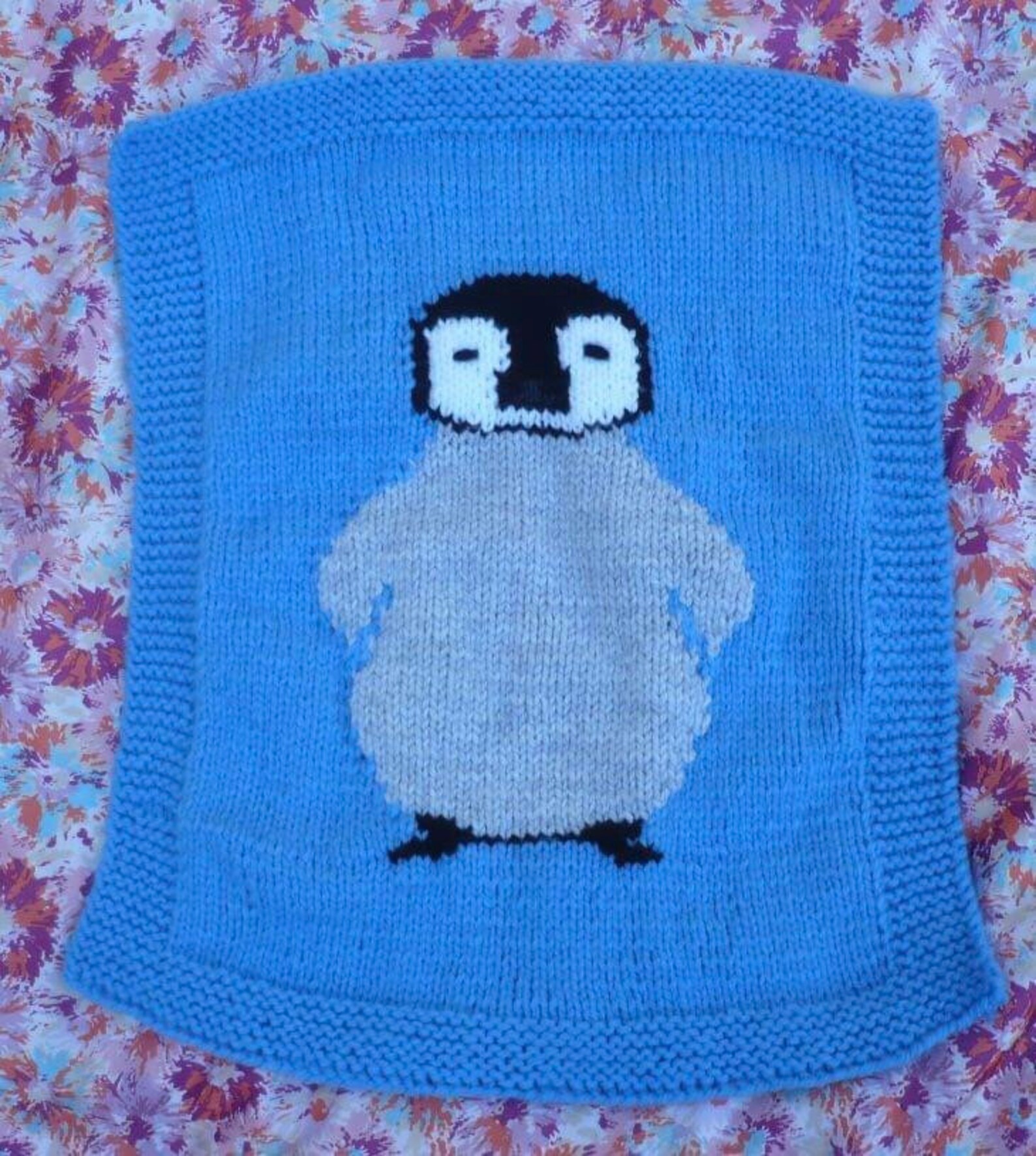 Penguin Baby Blanket Knitting Pattern | Etsy