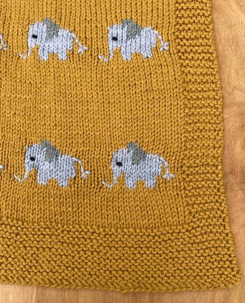 Elephants Baby Blanket, Knitting Pattern - Etsy