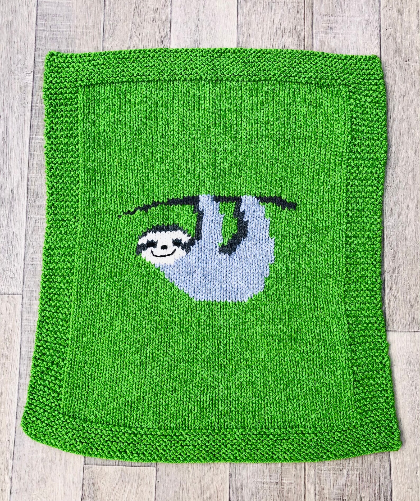 Sloth Baby Blanket Knitting Pattern Chunky/bulky Weight Yarn - Etsy