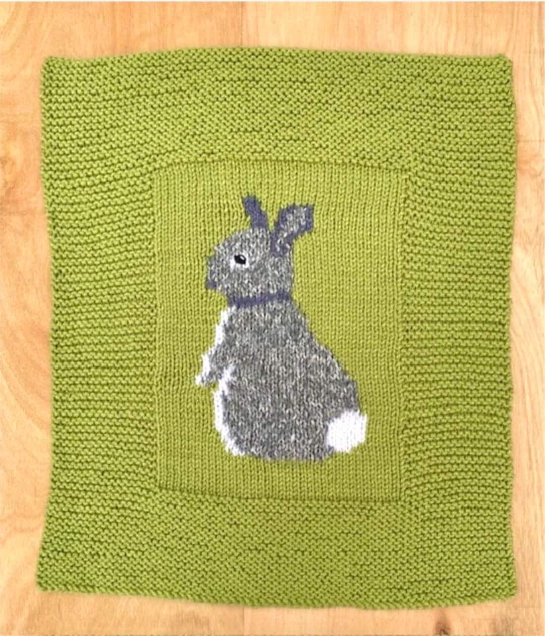 Rabbit Baby Blanket, Knitting Pattern - Etsy