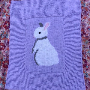 Rabbit Baby Blanket, Knitting Pattern - Etsy