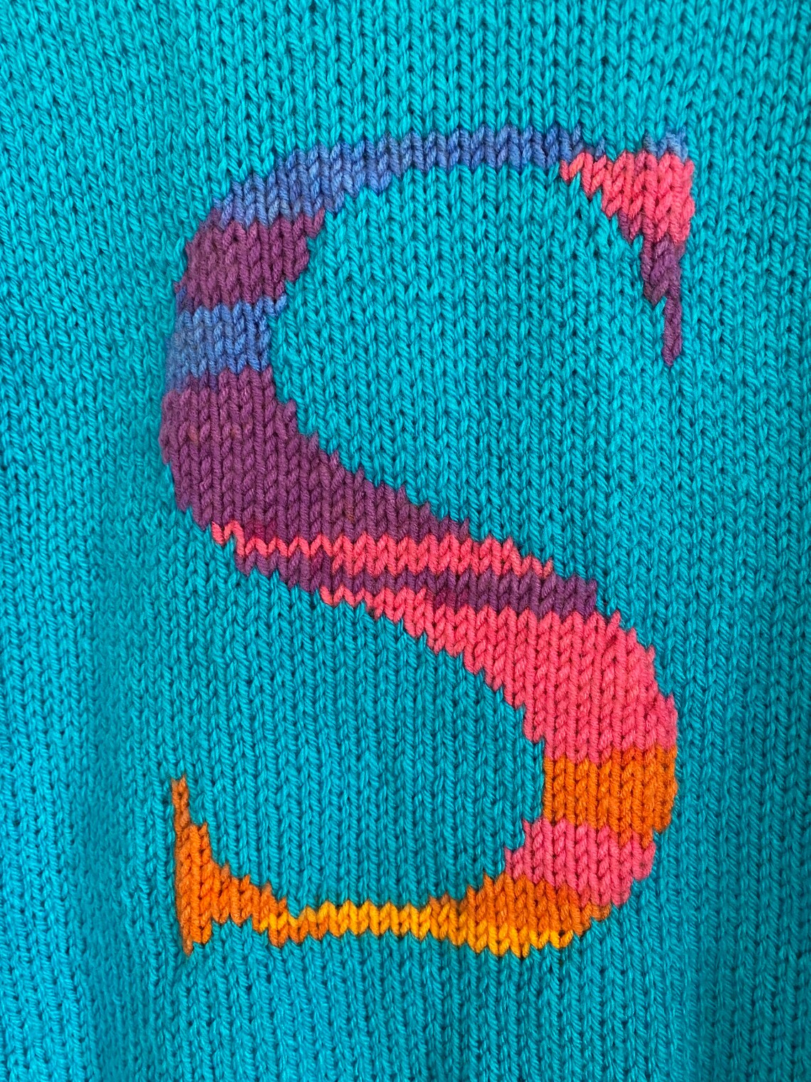 Letter S Sweater Knitting Pattern Sizes Medium Small and - Etsy UK