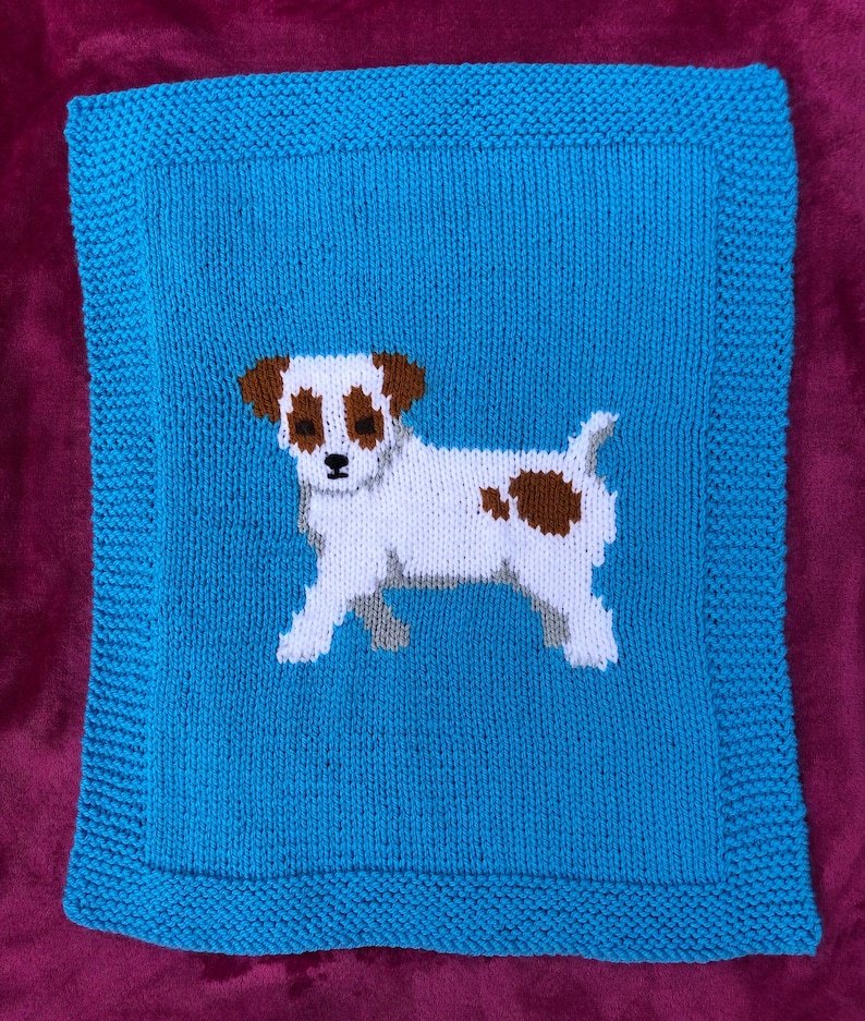 Jack Russell Baby Blanket, Knitting Pattern - Etsy