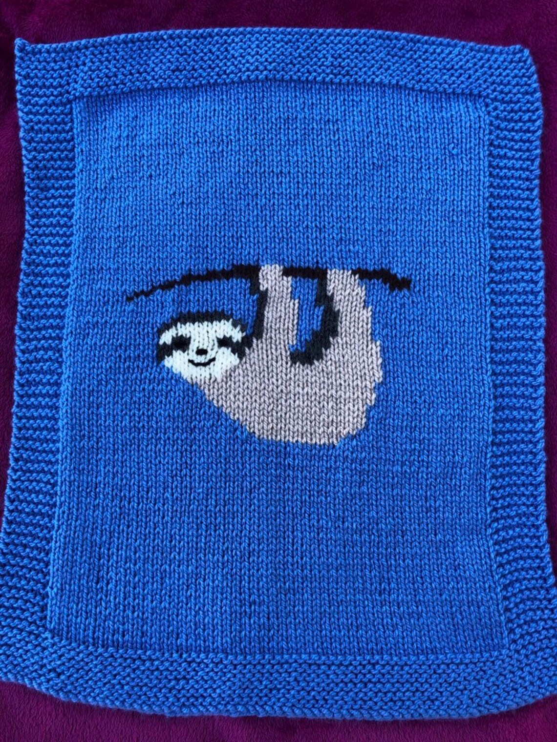 Sloth Baby Blanket Knitting Pattern Chunky/bulky Weight Yarn - Etsy Canada