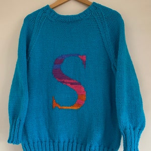 Letter S Sweater, Knitting Pattern, Sizes Small, Medium and Large ...