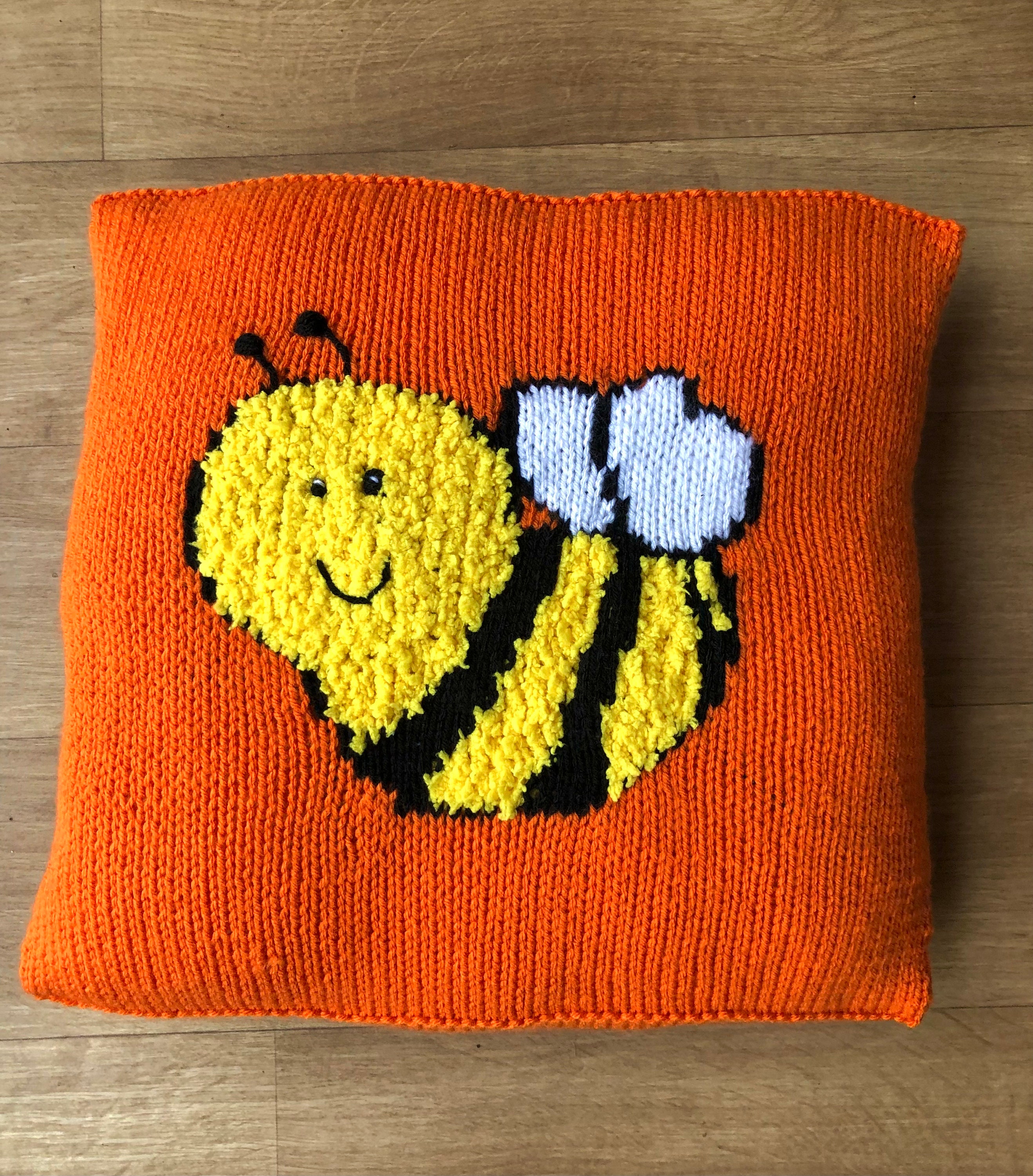 Bee Cushion Cover Knitting Pattern - Etsy