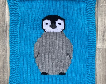 Penguin Parade - Baby Blanket Knitting Pattern, PDF - Etsy
