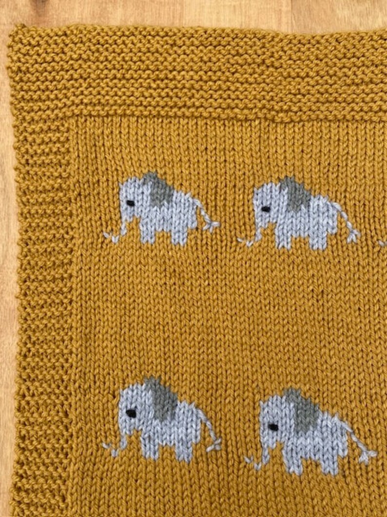Elephants Baby Blanket, Knitting Pattern - Etsy
