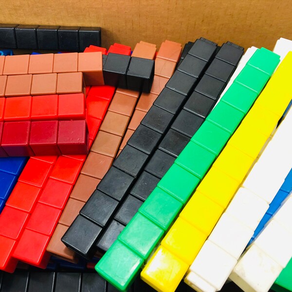 Number Blocks Math Link Cubes - Etsy