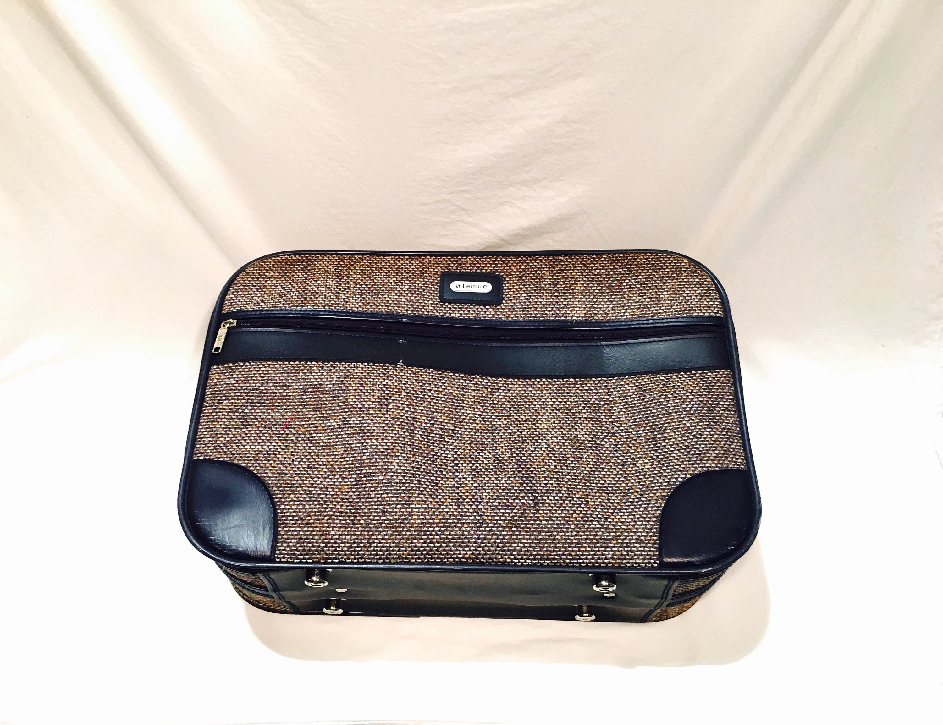 Verdi Finesse Blue And Tan Tweed Luggage Set Miscellaneous