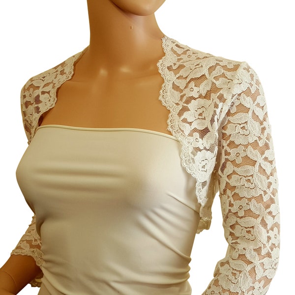 White Lace Bolero - Etsy