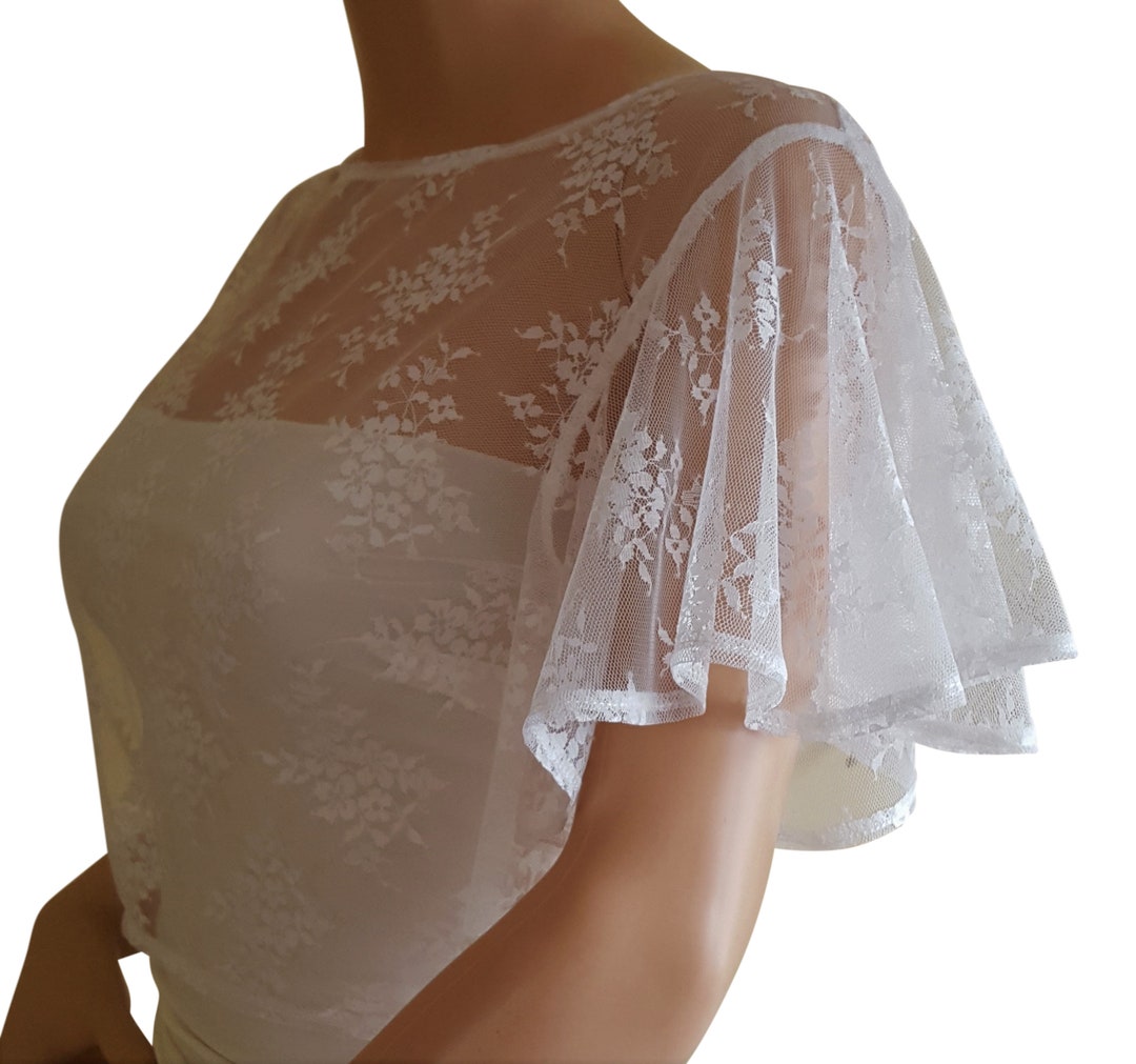 Women's Ivory Bridal Lace Over Top in Sizes 8 to 18 UK - Etsy