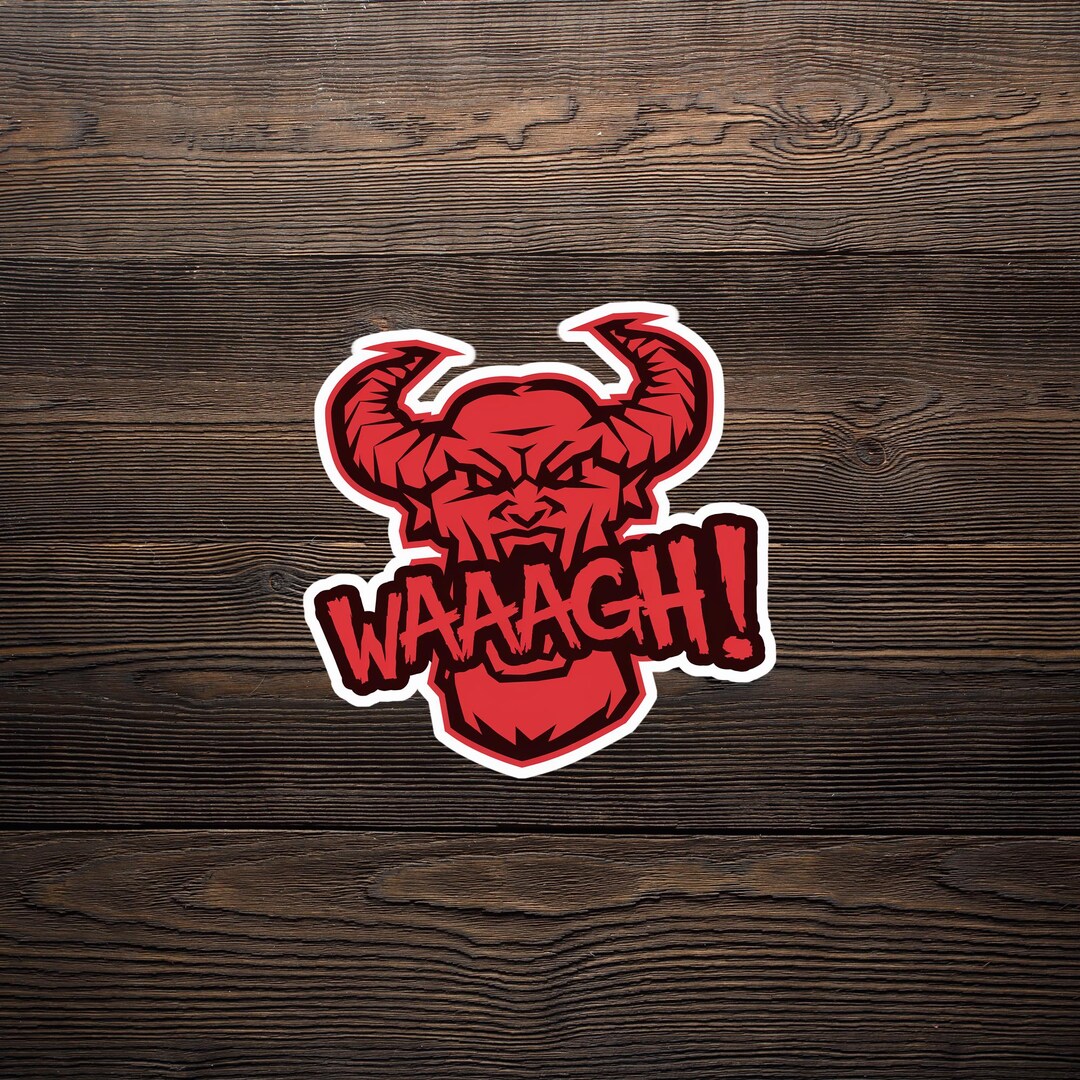 Red Demon Waaagh Sticker World of Warcraft Horde Battle Cry Decal 2843 ...
