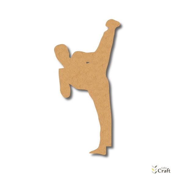 Items similar to Karate Kick Craft Wood Shape, Great Shapes for Party ...