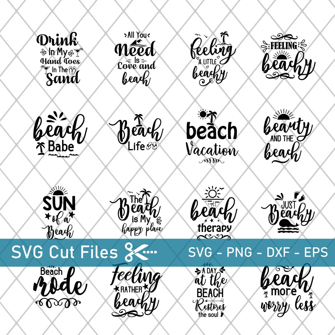 Beach Svg Bundle Beach Png Bundle Beach Dxf Bundle Beach - Etsy