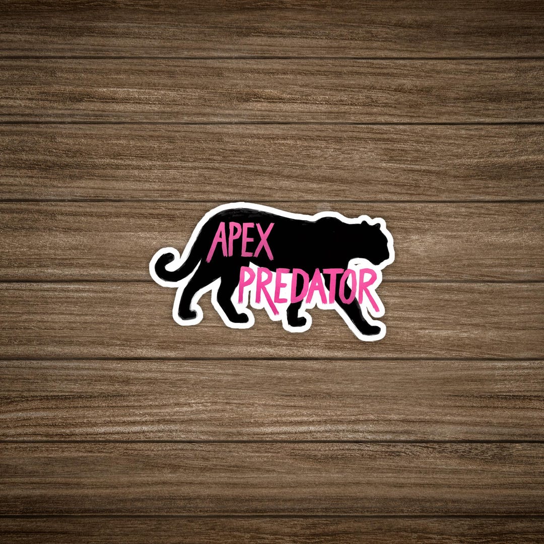 Apex Predator Pink Panther Sticker Fierce Predatory Cat Vinyl Decal ...