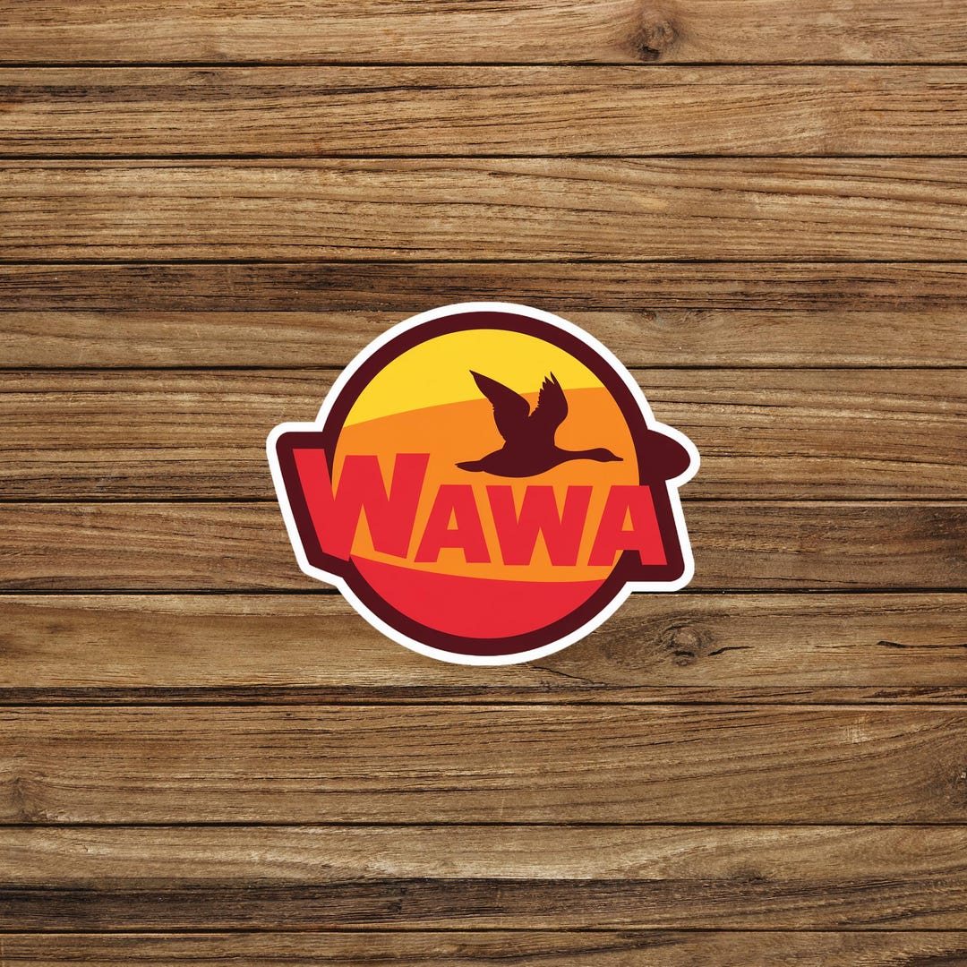 WAWA Convenience Store Logo Bird Silhouette Sticker Gas Station Retro ...