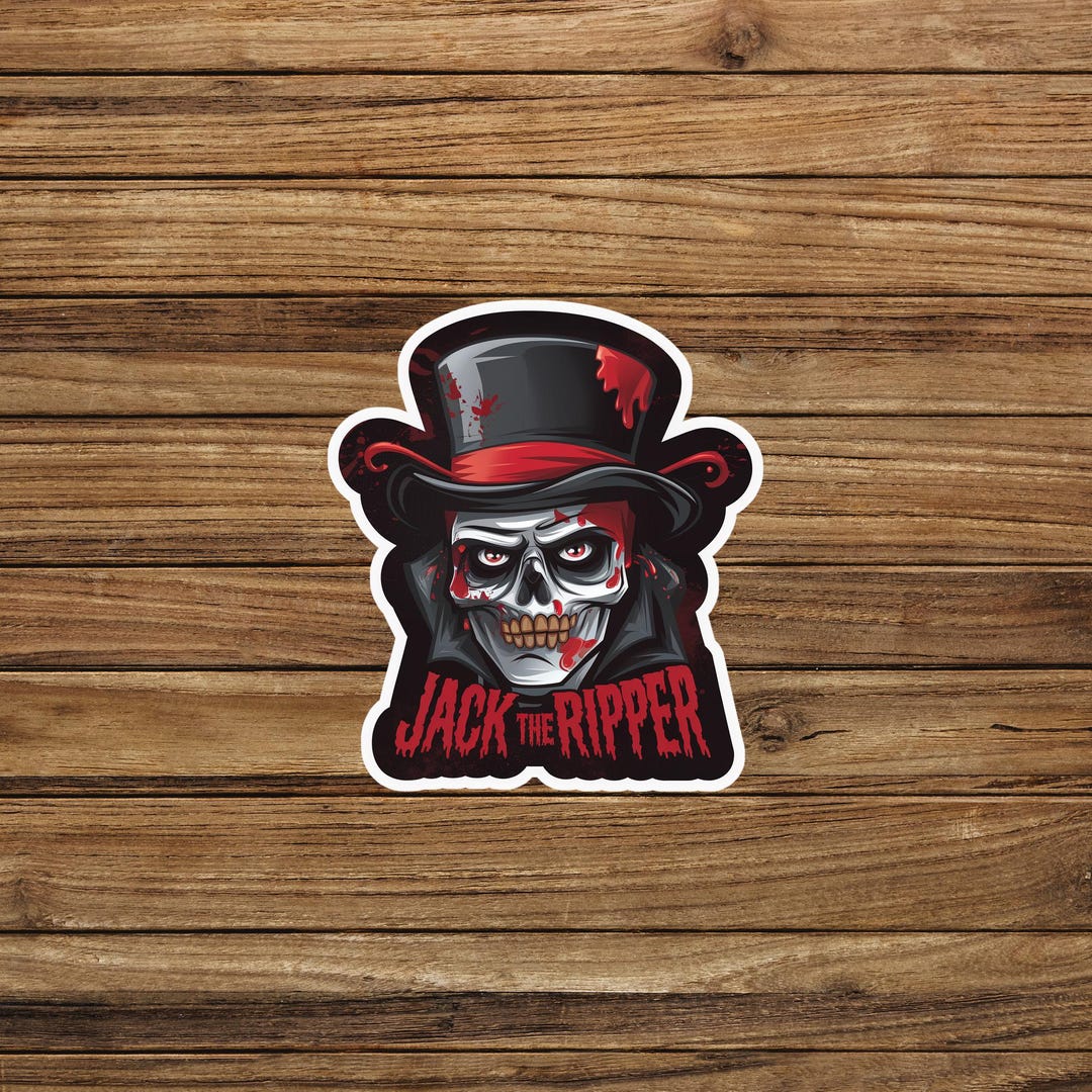 Jack the Ripper Skull Top Hat Sticker Macabre Gothic Horror Decal 1480 ...